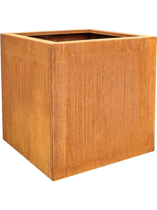 Cortensteel Plant Pot 60cm Height cm Dia Square Topper With Low Feet ...